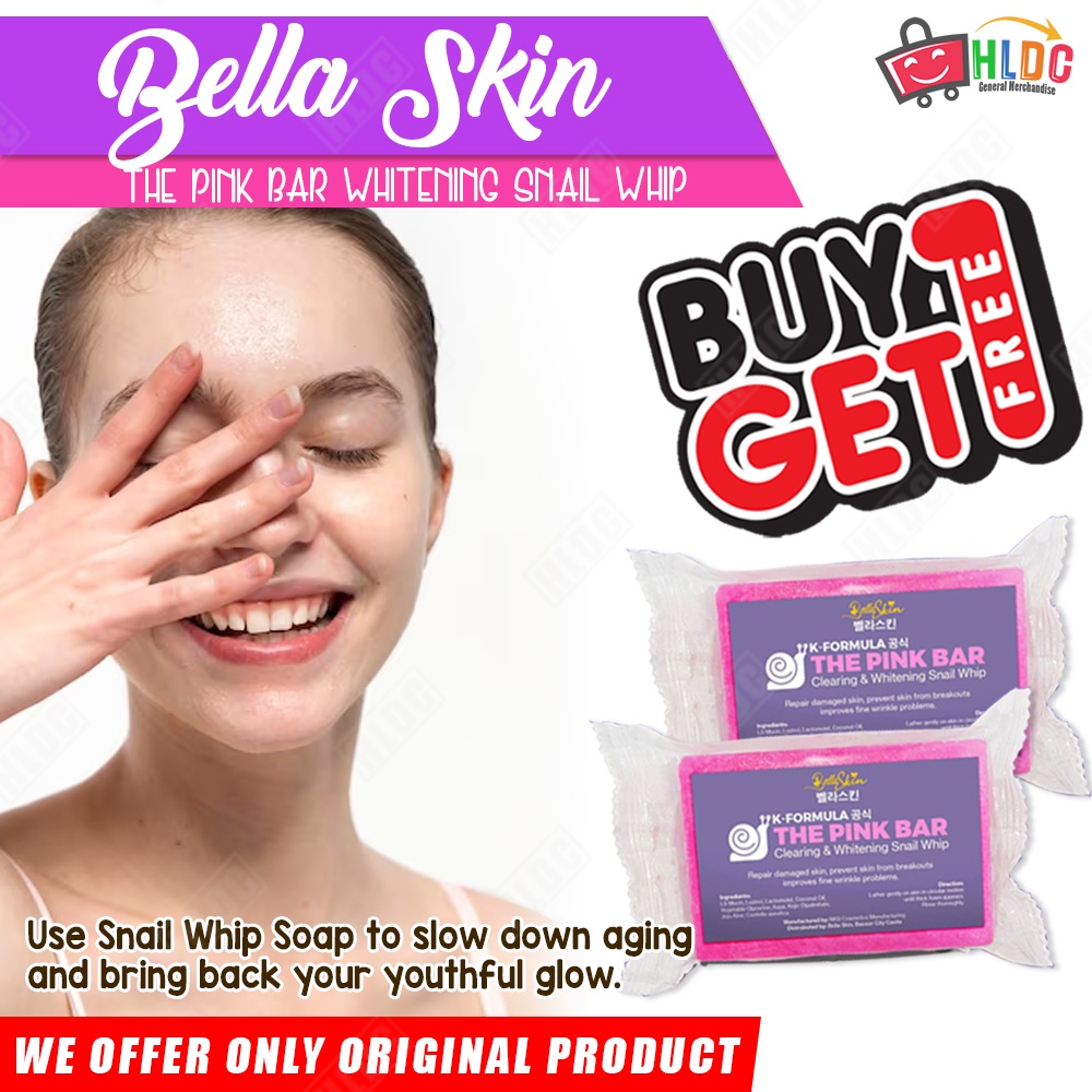 BUY 1 TAKE 1 Bella Skin The Pink Bar Clearing & Whitening Snail Whip ...