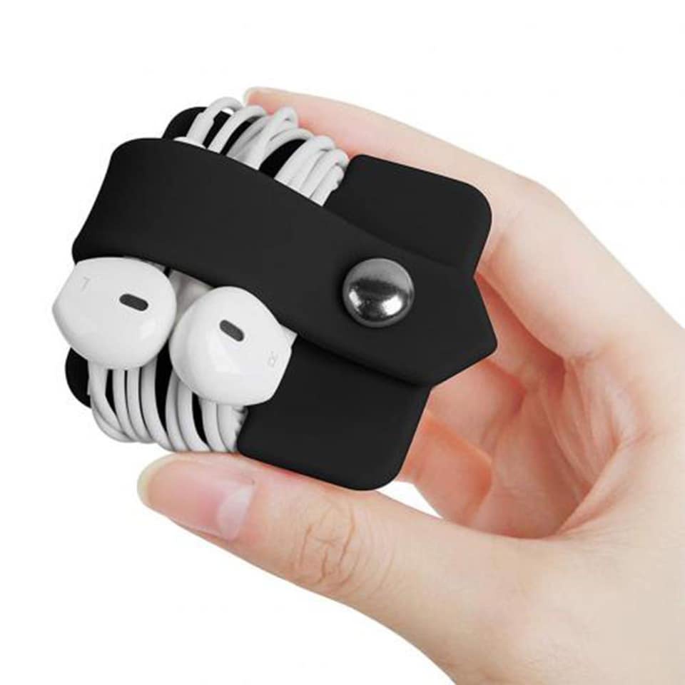 Silicone Wrap Headphone Cable Manager Cable Winder Headset Phone Holder ...