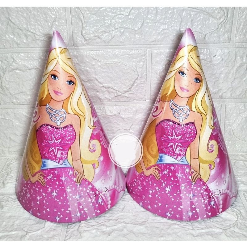 12pcs 20cm Barbie Cone Party Hats Party Supplies Needs | Shopee Philippines