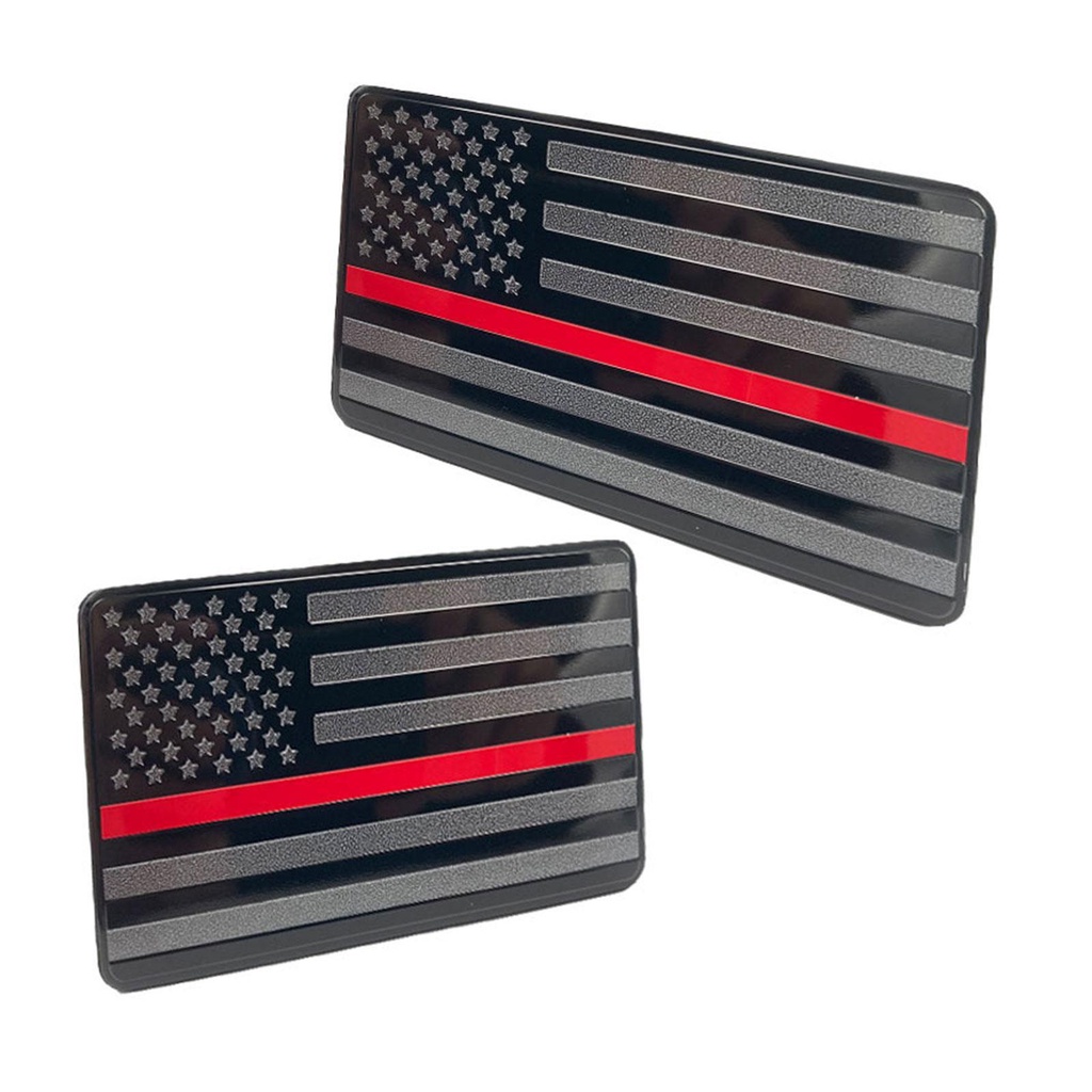 卍 1 Pair 3d American Us Flag Car Emblem Decals Thickness Acrylic ...