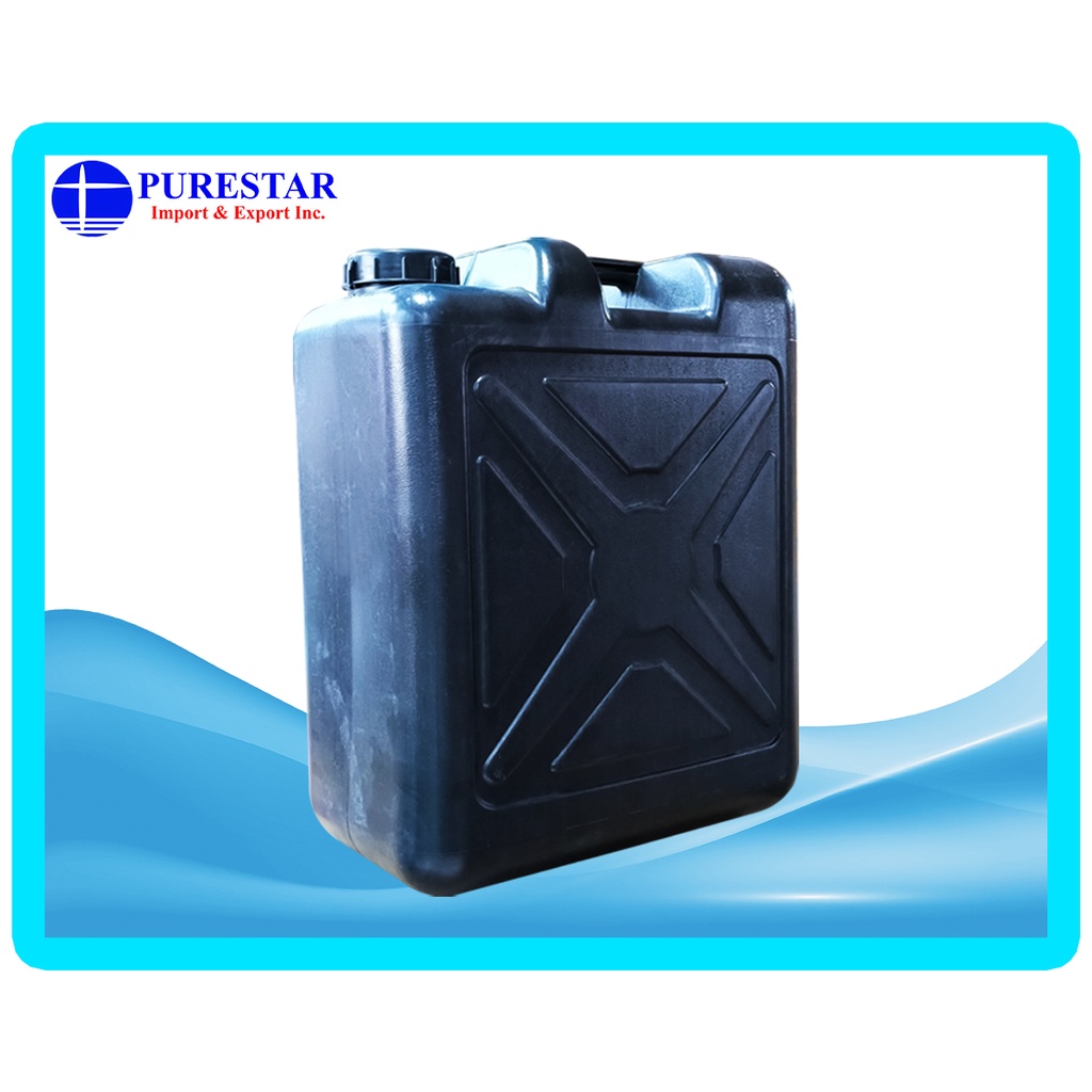 20 Liters Container Round & Square (Black) / 1 Gallon Plastic Container ...