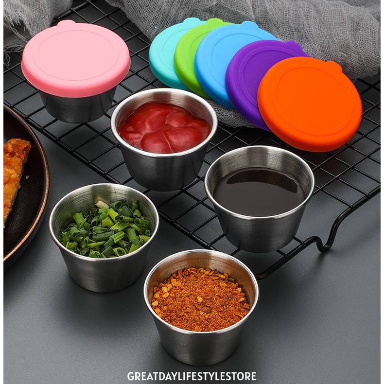 Sauce or Condiment Stainless Steel Bowl or Container Dipper | Shopee ...