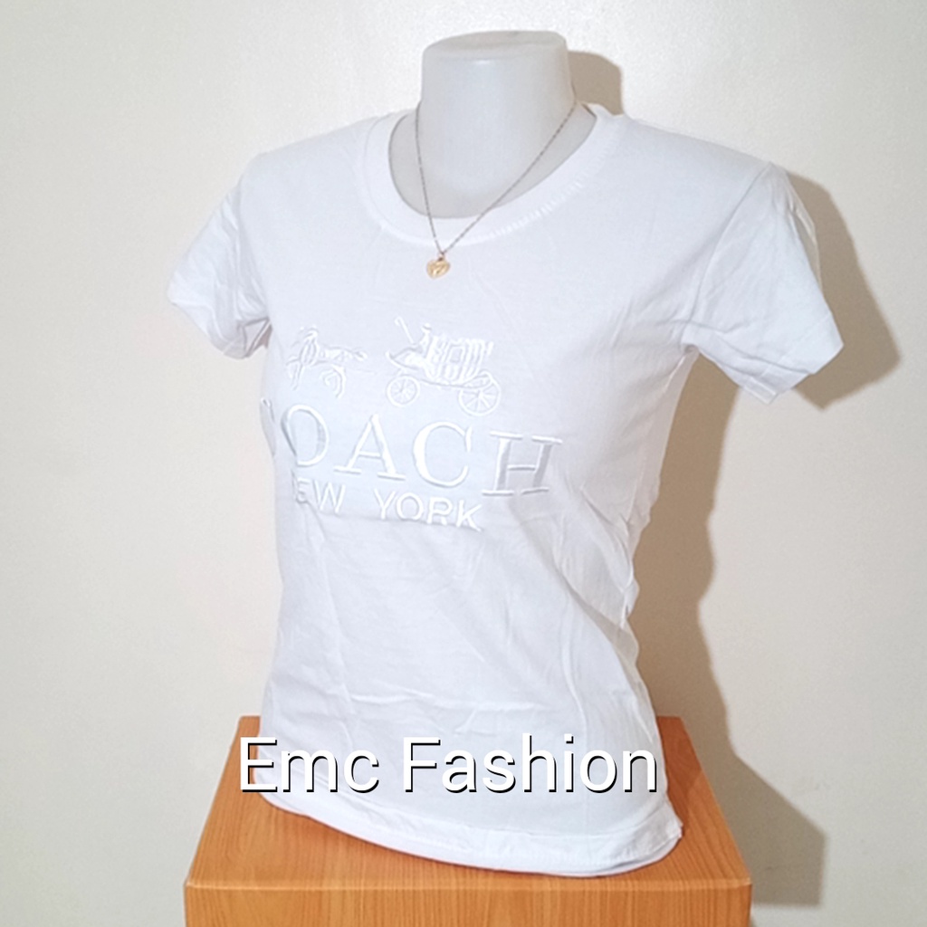 CO1102 Emc Fashion Ladies Cut Overrun T-shirt For Women Embroidered ...