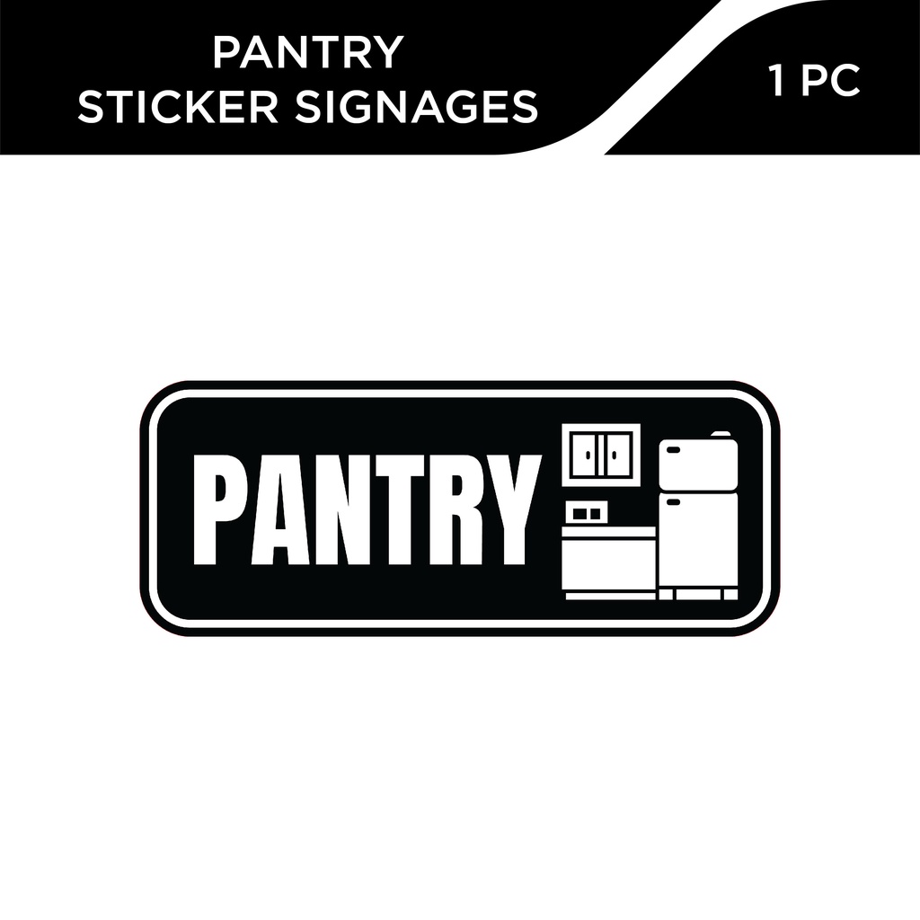 Dsign PANTRY 10x4 inches l signages sticker l strong adhesive | Shopee ...