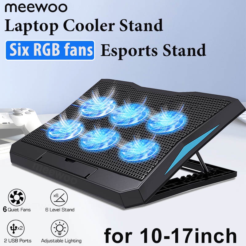 Meewoo Laptop Stand With Fan Aluminum Adjustable Laptop Stand Laptop ...