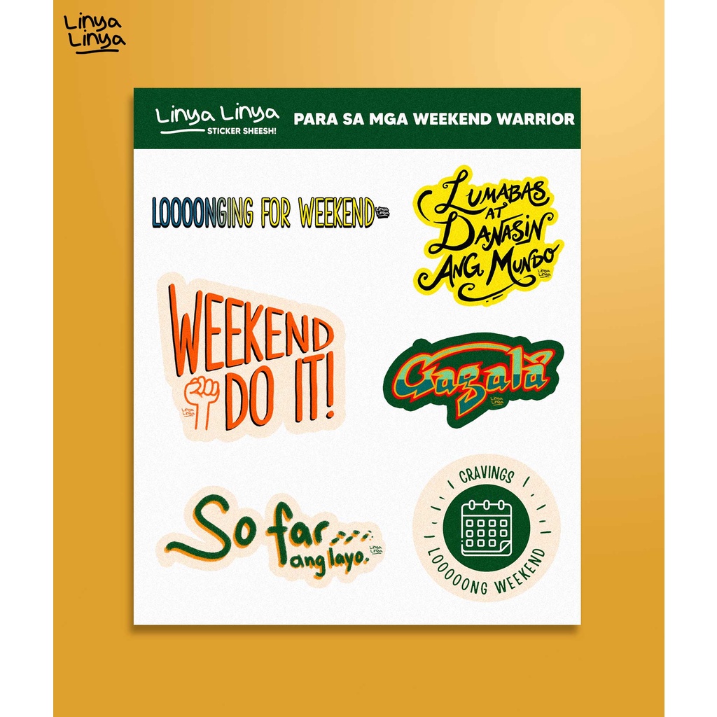 Linya-Linya Sticker Packs: Para Sa Mga Weekend Warrior | Shopee Philippines