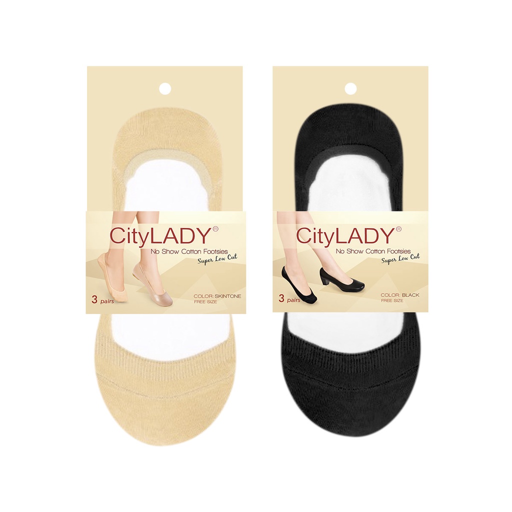 City Lady Low Cut Cotton Footcover (3 Pairs) | Shopee Philippines
