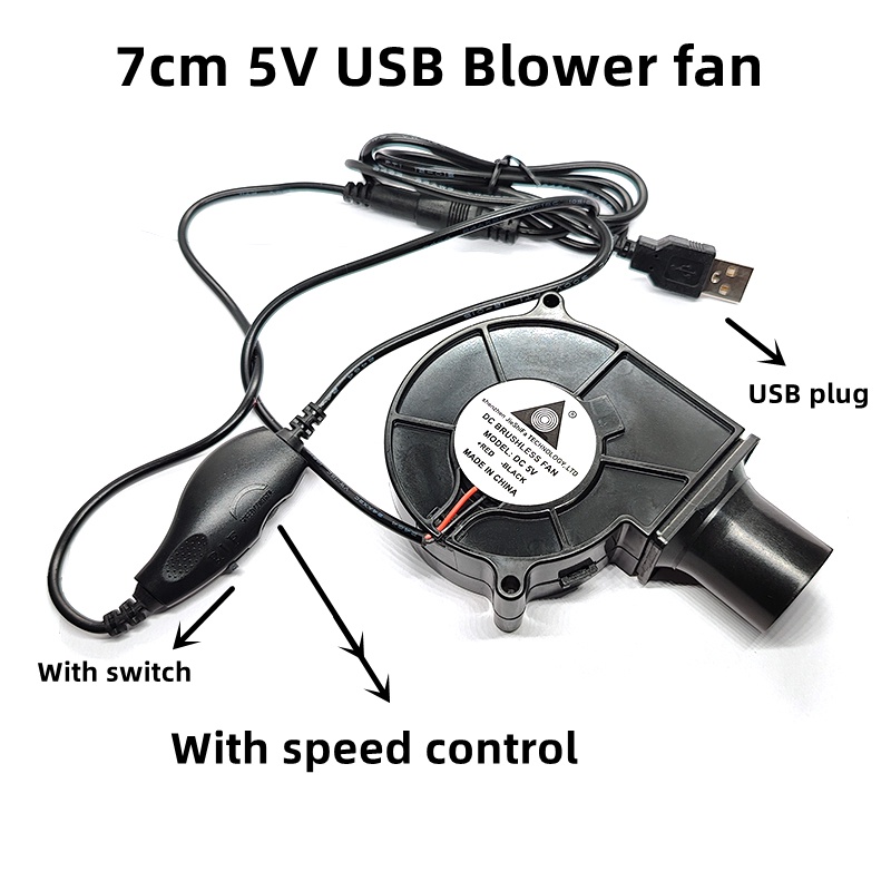 New 7530 5V to DC12V 3000RPM USB bbq blower for kalan fan With speed ...