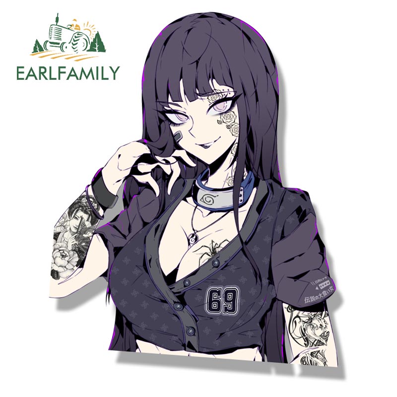 EARLFAMILY Tattoo Ninja Hinata Fanart Car Sticker Anime Sketch Art ...