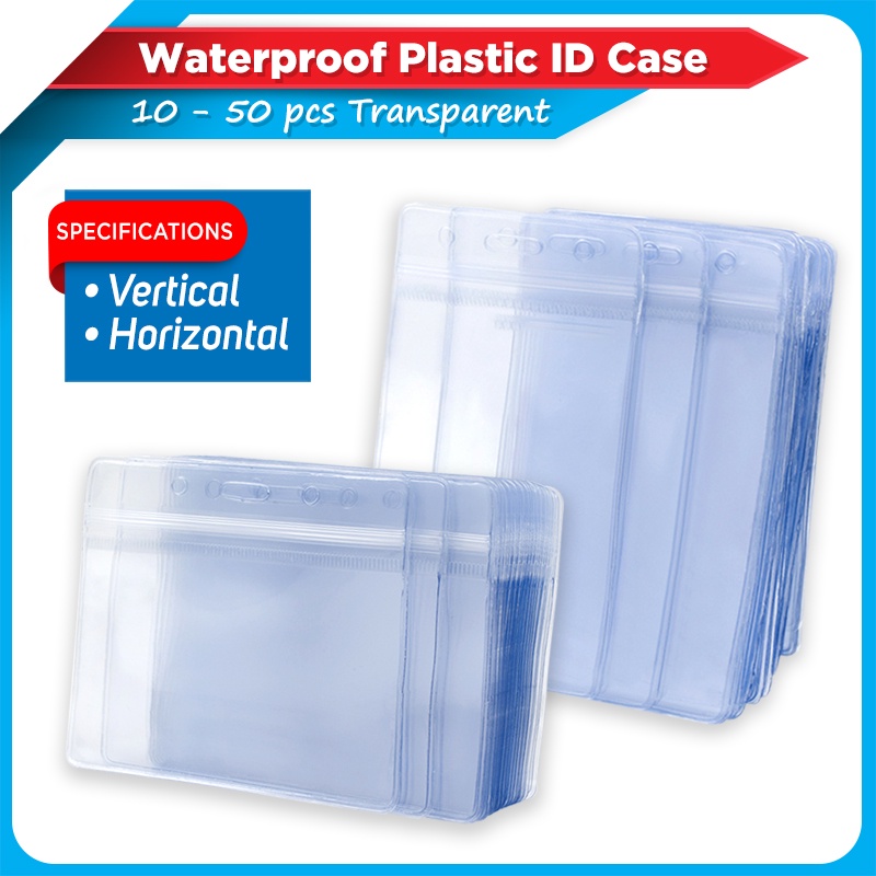 Plastic ID Case Transparent Waterproof (10-50 pcs per pack) | Shopee ...