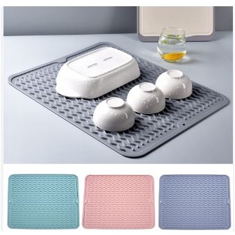 BHM Foldable Silicone Dish Draining Mat Drainer Kitchen Wash Up Tray ...