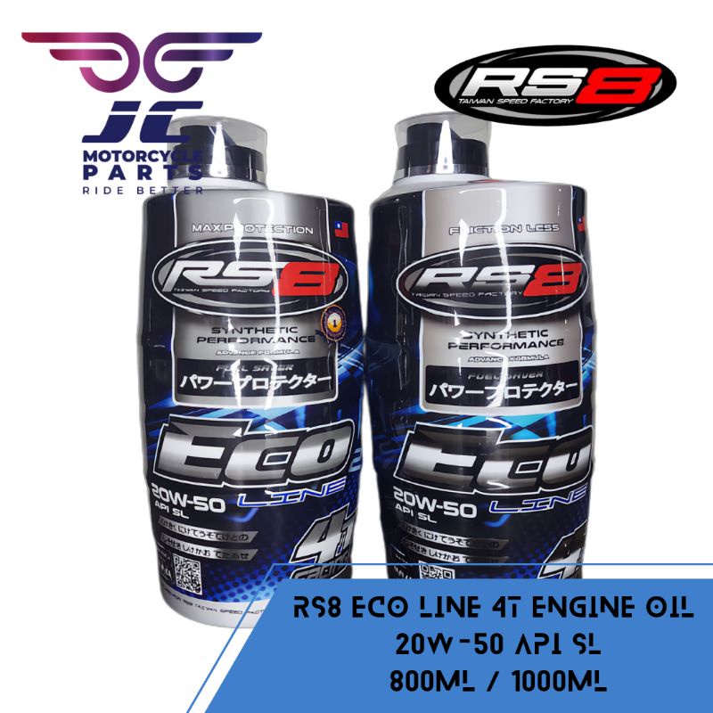 RS8 ECO LINE SYNTHETIC PERFORMANCE 20W-50 API SL ENGINE OIL 800mL ...