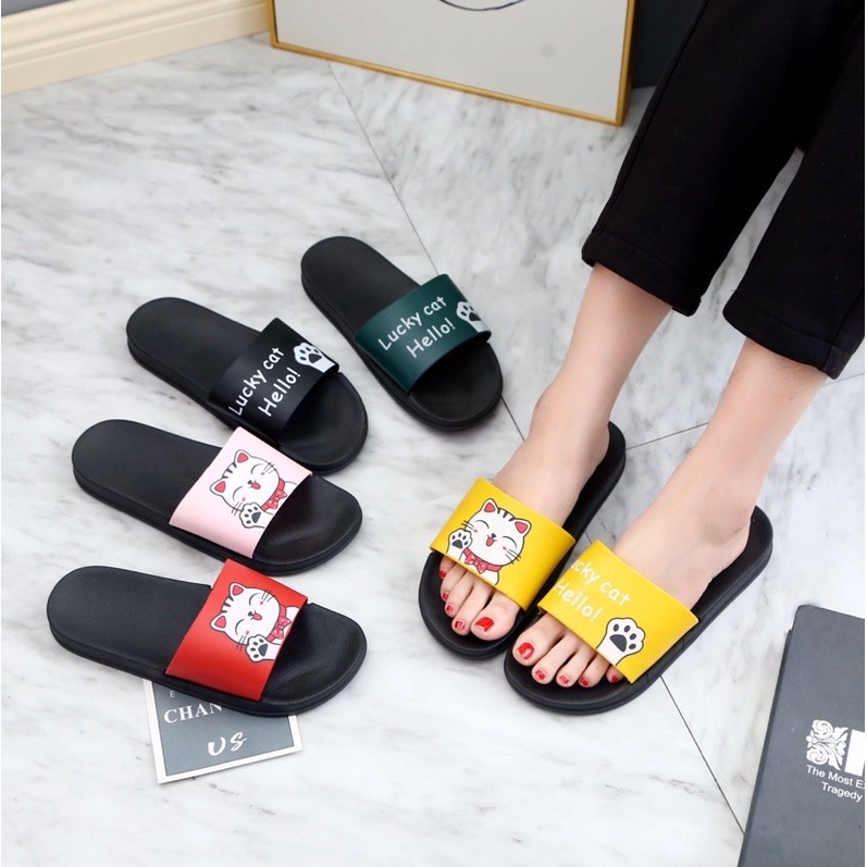 【lucky girls】Lucky cat slipper women indoors slippers | Shopee Philippines
