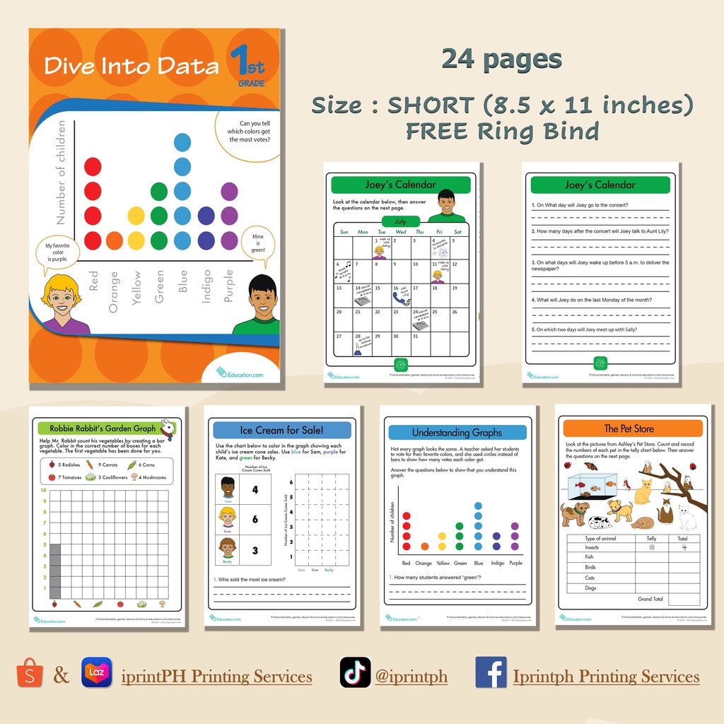 GRADE 1 MATH (Worksheets / Workbooks) | Shopee Philippines