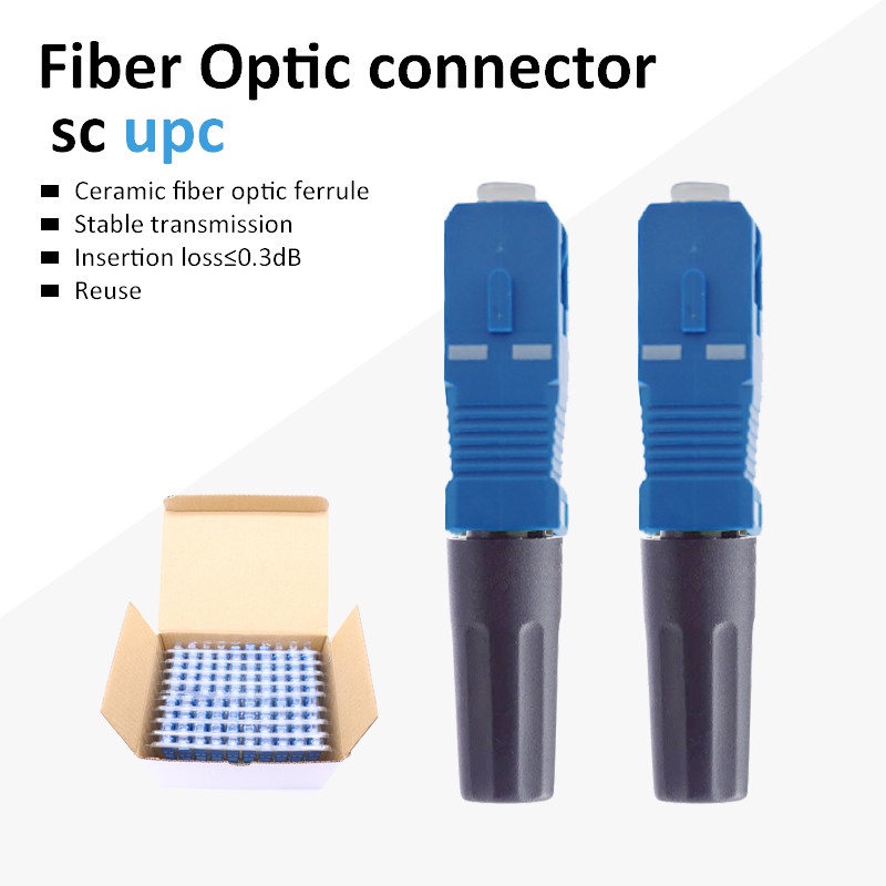 FTTH SC UPC Fiber Optic Fast connector Telecommunication level single-mode Optical quick ...