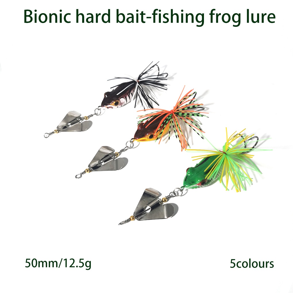 50mm 12.5grams Hard Frog Fishing Lure With propeller | Shopee Philippines