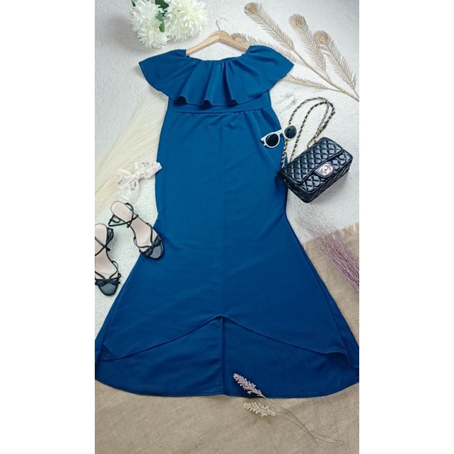 Small To Med 4 Way Bridesmaid Dress Mermaid Off Shoulder Neoprene