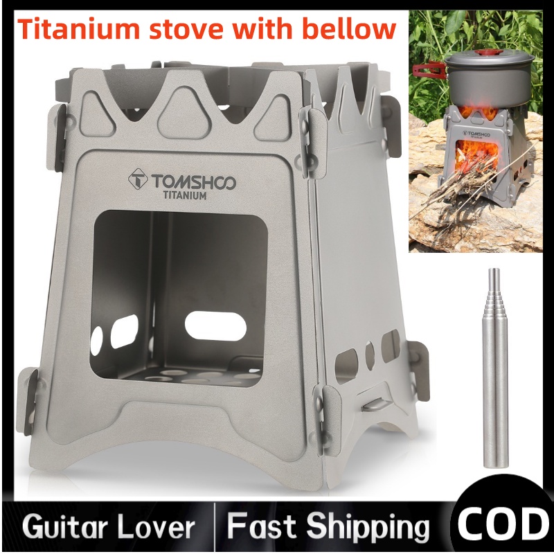 [Ready] TOMSHOO Camping Wood Stove Portable Folding Lightweight ...