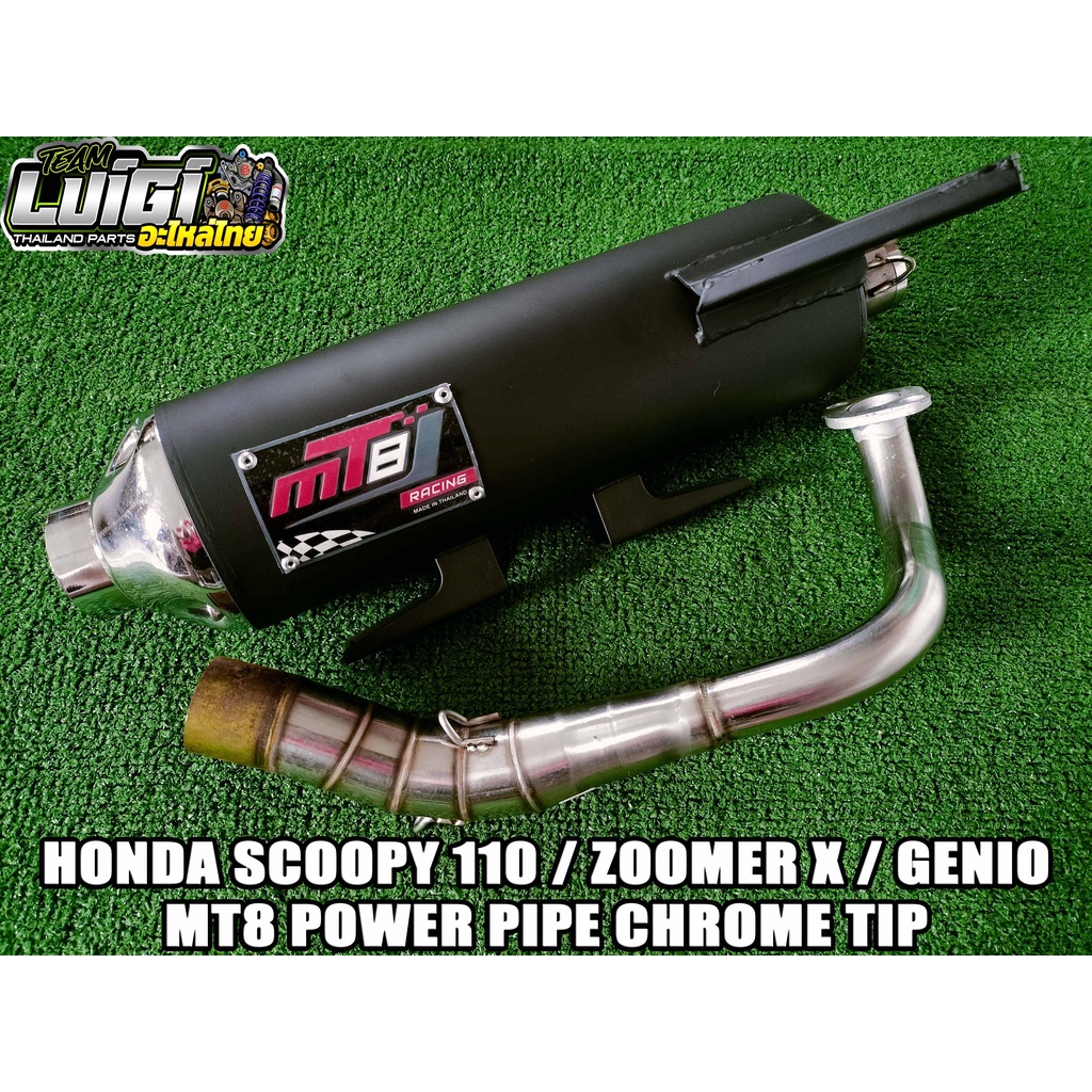 MT8 PIPE FOR HONDA SCOOPY CHROME TIP ZOOMER X / GENIO/ ORIG THAILAND ...