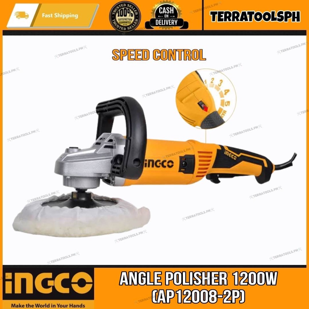 INGCO Original Industrial Angle Polisher /Buffing Machine 1200W ...