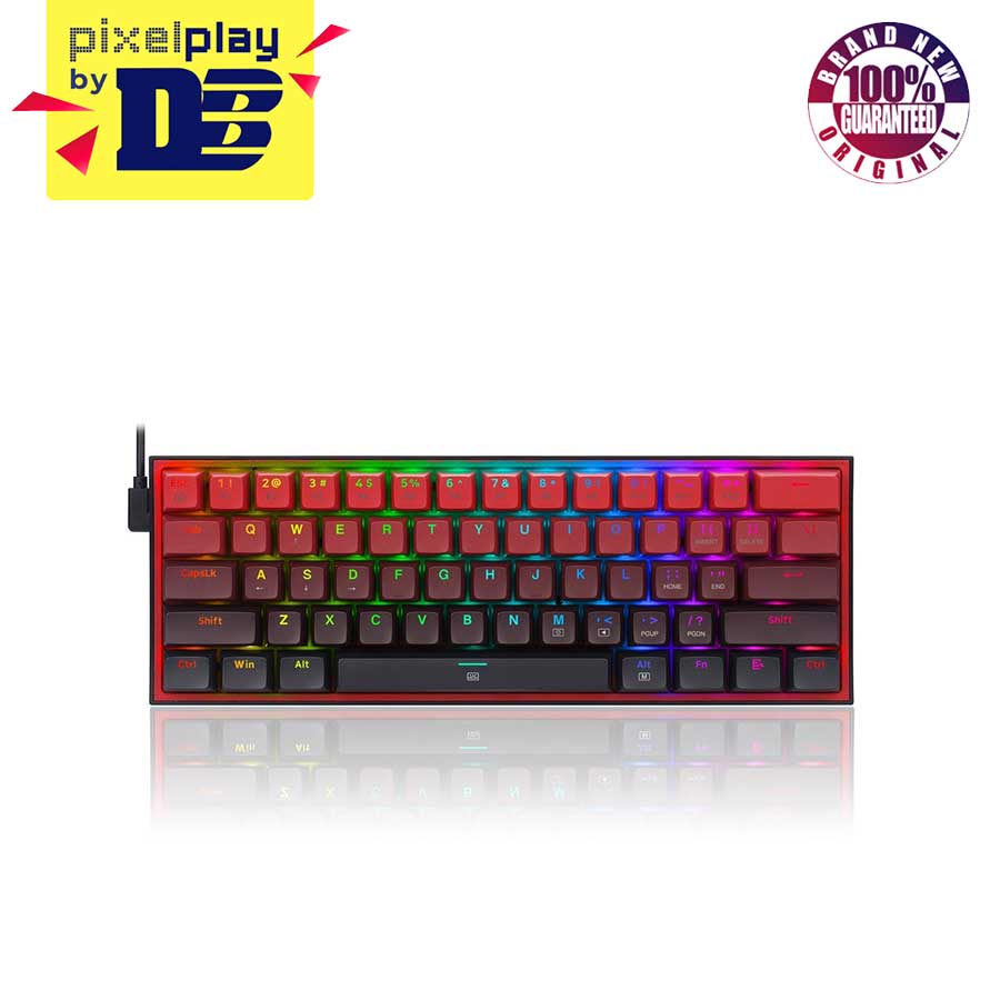 Redragon Fizz Rgb Wired Mechanical Gaming Keyboard - Dust-Proof Blue ...