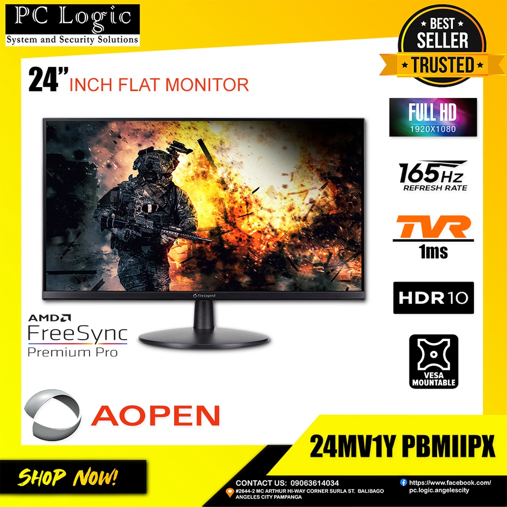 AOPEN 24MV1Y 24" INCH FLAT MONITOR | Shopee Philippines
