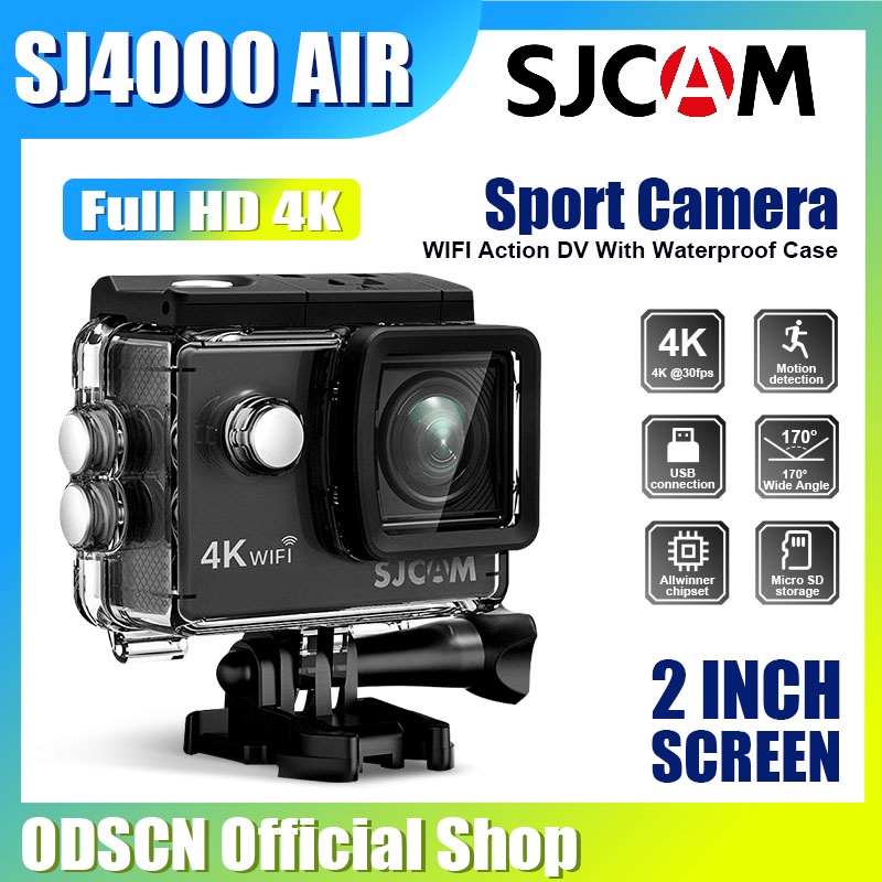 ODSCN SJCAM SJ4000 AIR Action Camera for Vlogging Full HD 4K WIFI Sport ...
