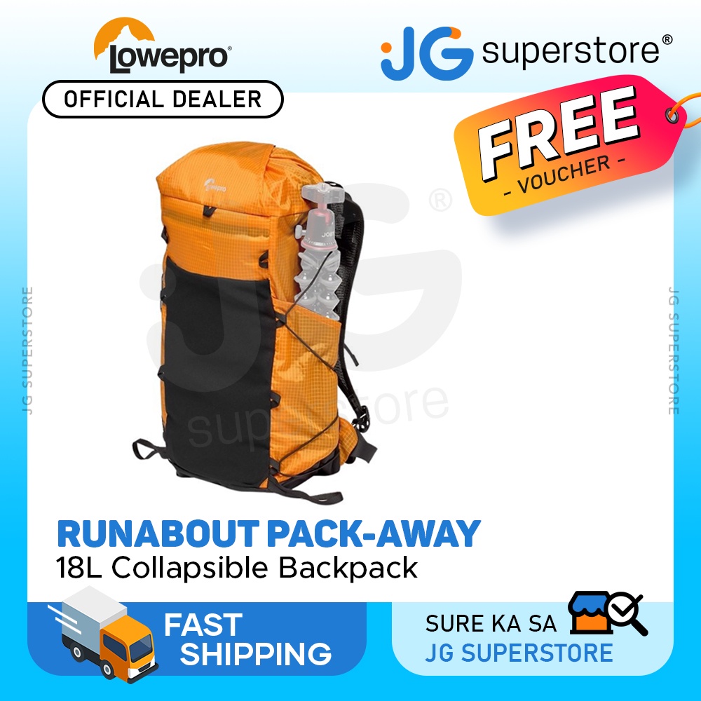 Lowepro RunAbout BP Pack-Away Daypack 18L Collapsible Backpack w ...
