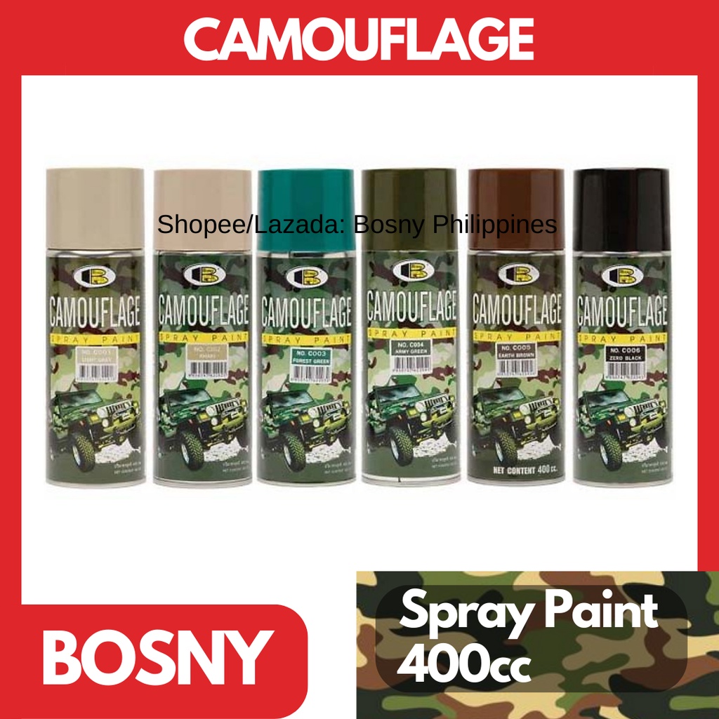 Bosny Camouflage Spray Paint 400cc | Shopee Philippines