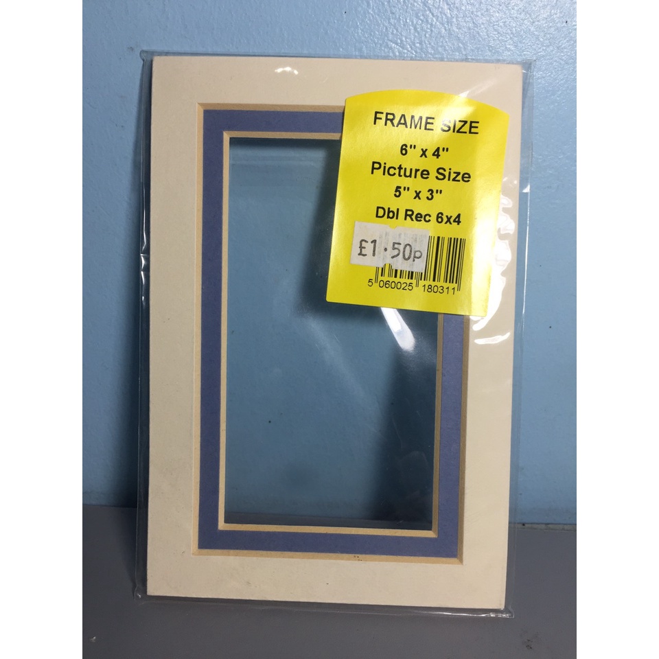 Small White and Blue Cardboard Picture Frame | Shopee Philippines