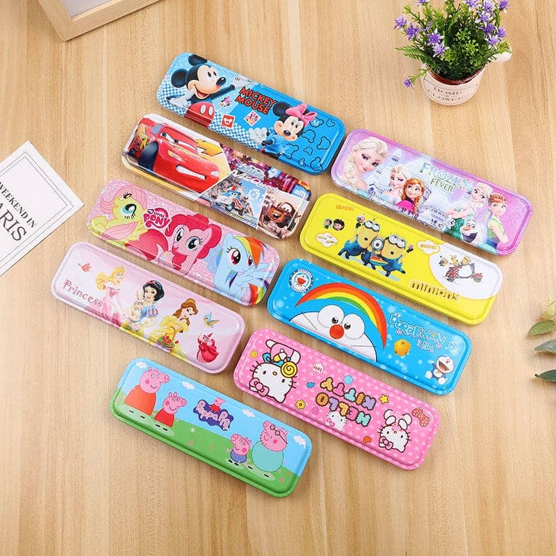 Pencil case for kids metal tin case character design School Supplies ...