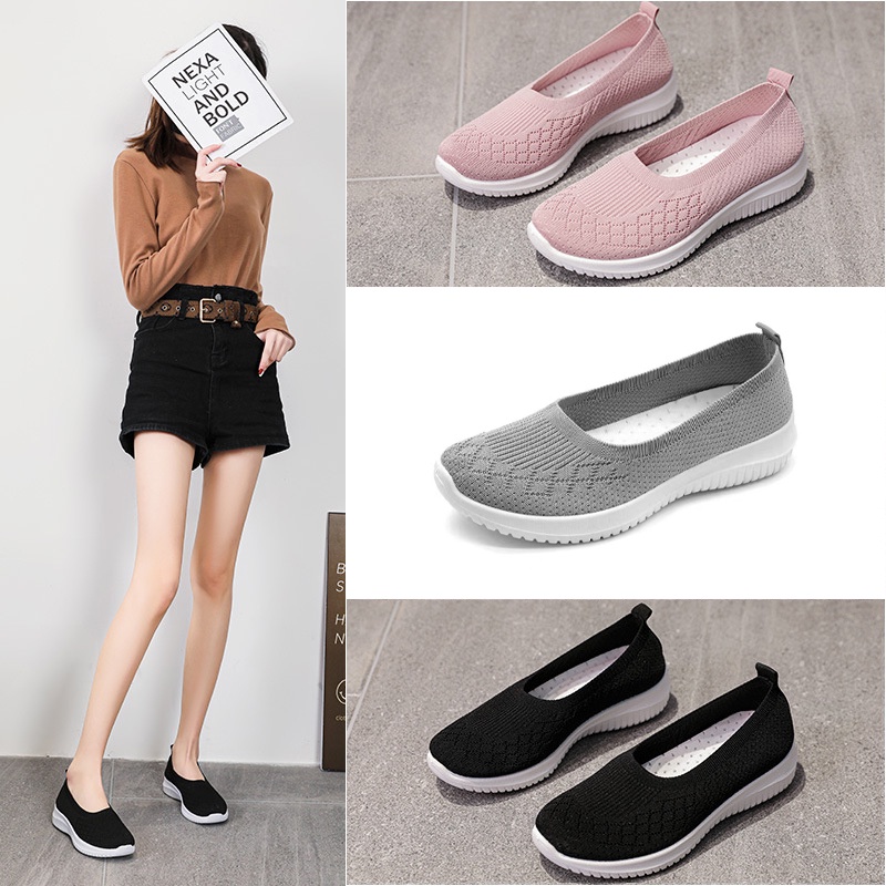 Free Gifts Fashion Women Casual Flat Shoes Breathable Sneakers Soft ...