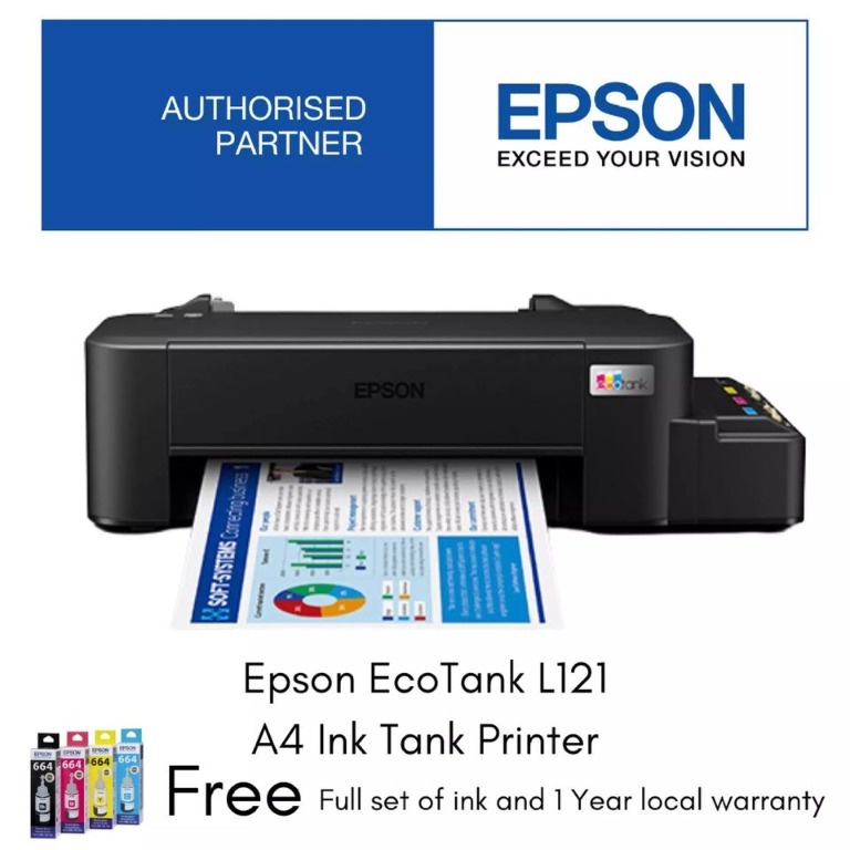 Epson EcoTank L121 A4 Ink Tank Printer | Shopee Philippines
