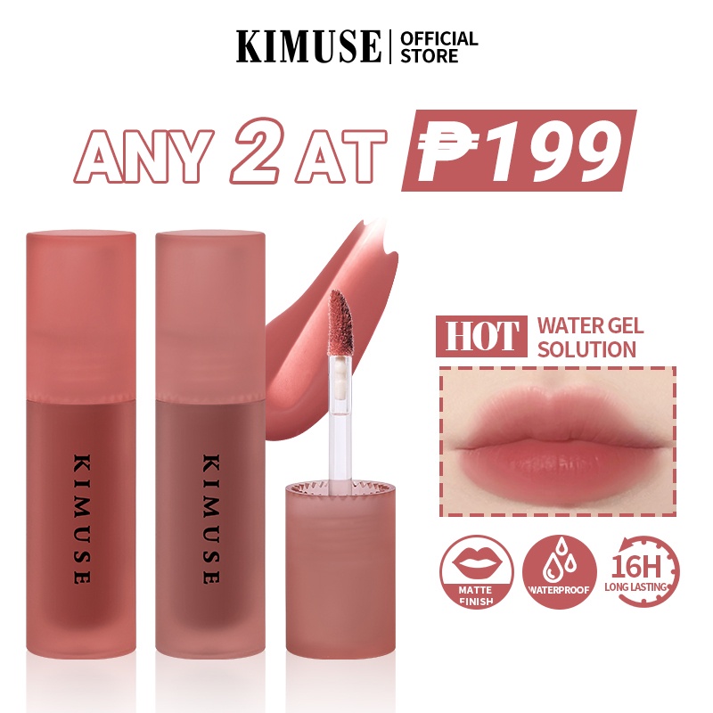 KIMUSE Water Tint Lip Glaze 13 Colors Waterproof Long Lasting | Shopee ...