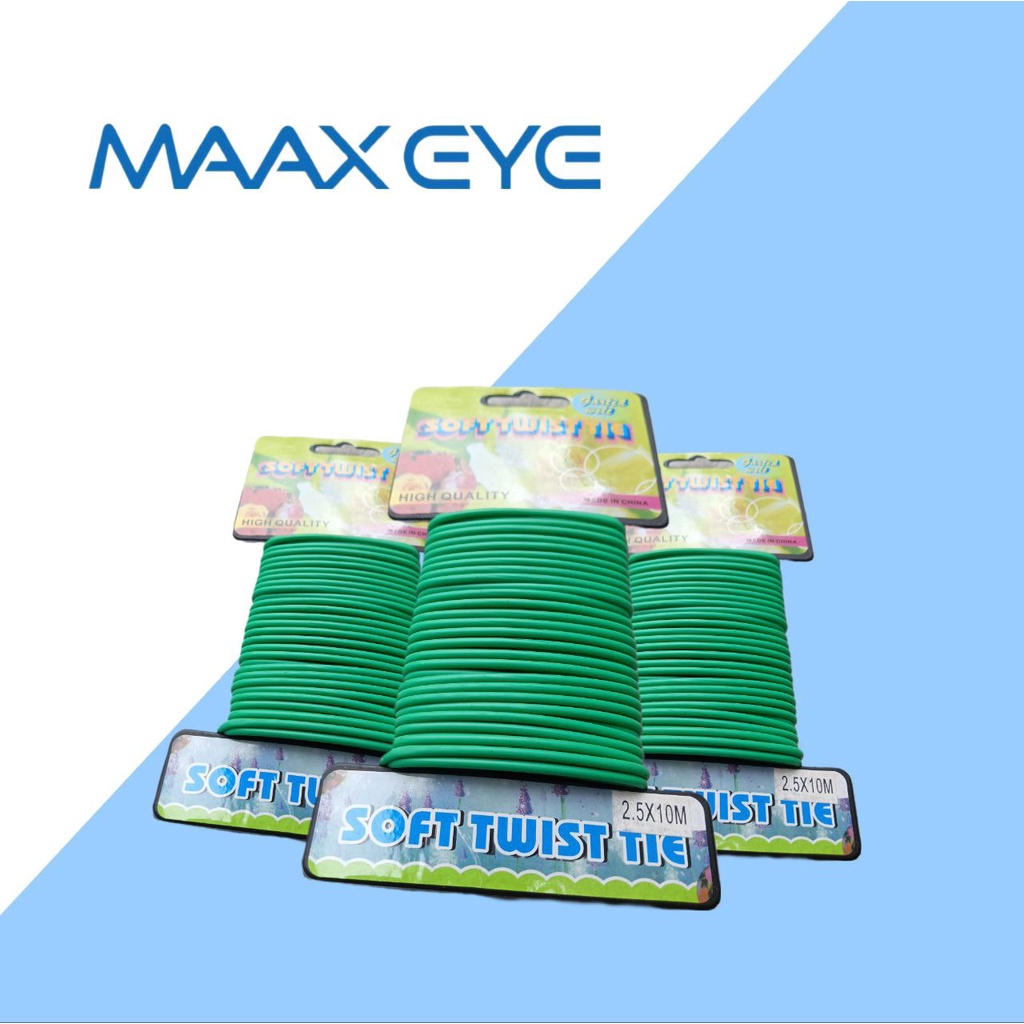 Garted Welt Soft Twist Tie (Green)/ Green Soft Twist Tie 2.5mm x 10m ...