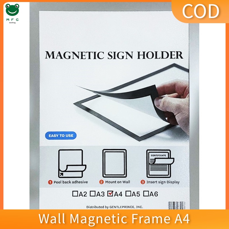 【Fast delivery】 Wall Magnetic Frame A4 Magnetic Document Sign Holder ...