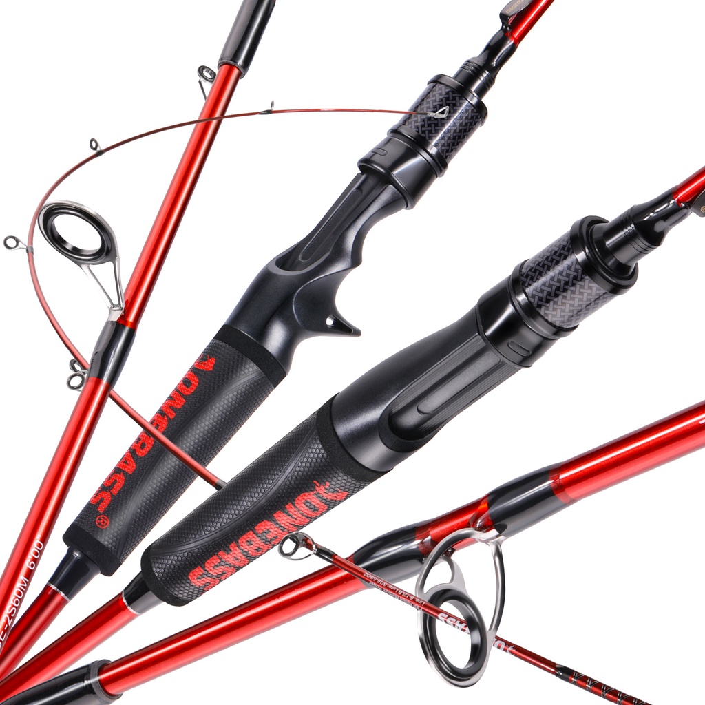 Sougayilang Fishing Rod 1.8M/1.98M/2.1M Spinning Fishing Rod 2 Sections ...