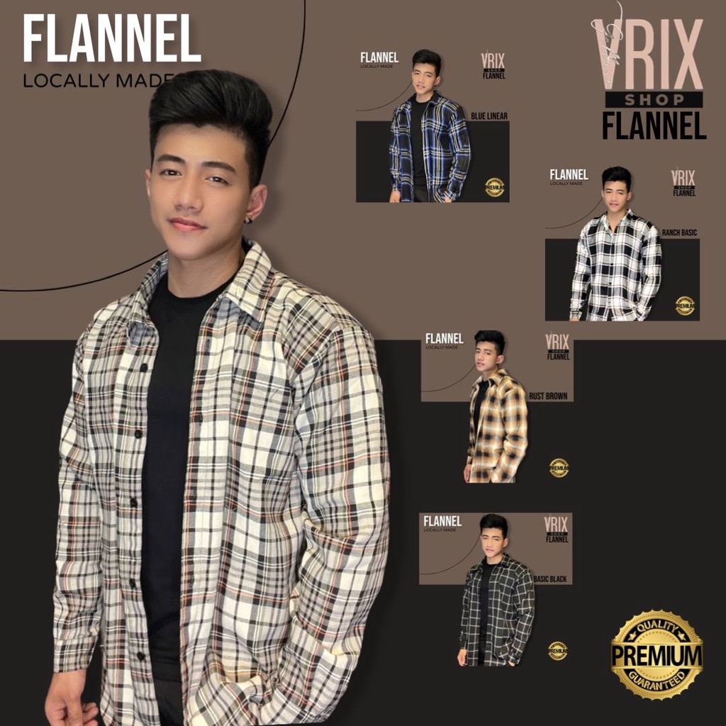 CHECKERED LONG SLEEVES PREMIUM FLANNEL BY VRIX SHOP | Shopee Philippines