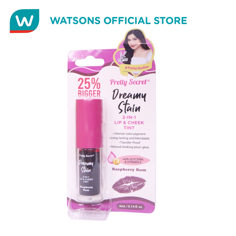 Pretty Secret 2-In-1 Lip & Cheek Tint - Raspberry Rum 4ml | Shopee ...