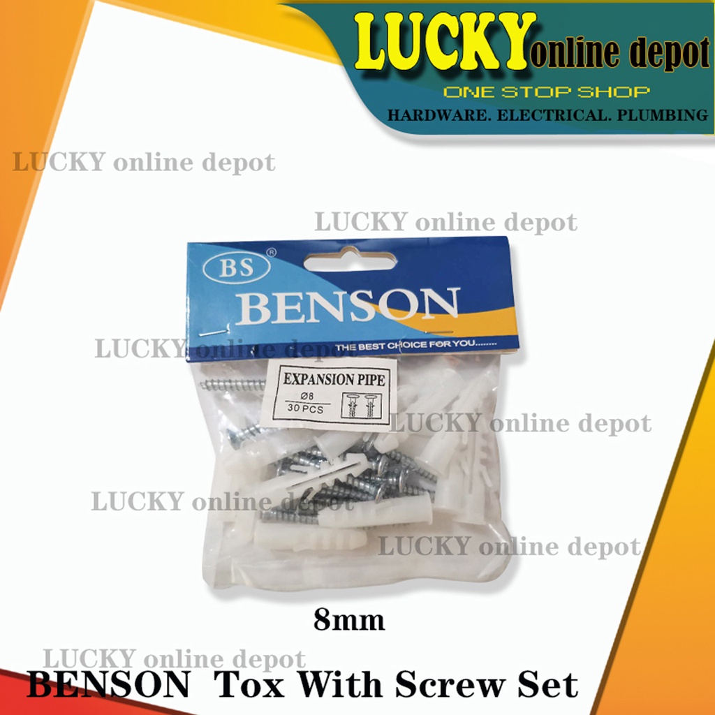 BENSON TOX WITH SCREW SET ( 5MM, 6MM, 8MM, 10MM ) | Shopee Philippines