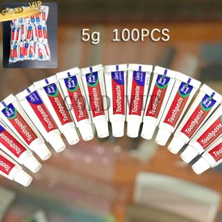 Toothpaste 5g 100pcs Hotel Supplies Toothpaste Mini Tube Travel ...