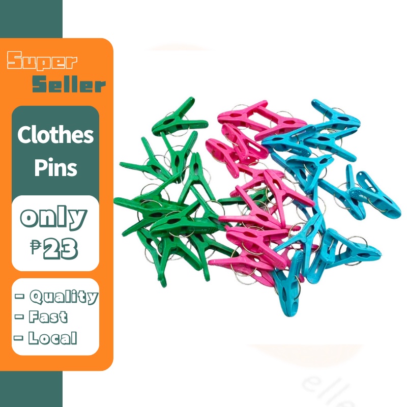Clamps Clothes Pins (Sipit) A6 Clip Assorted in Color 24/36 Pcs/C07053 ...