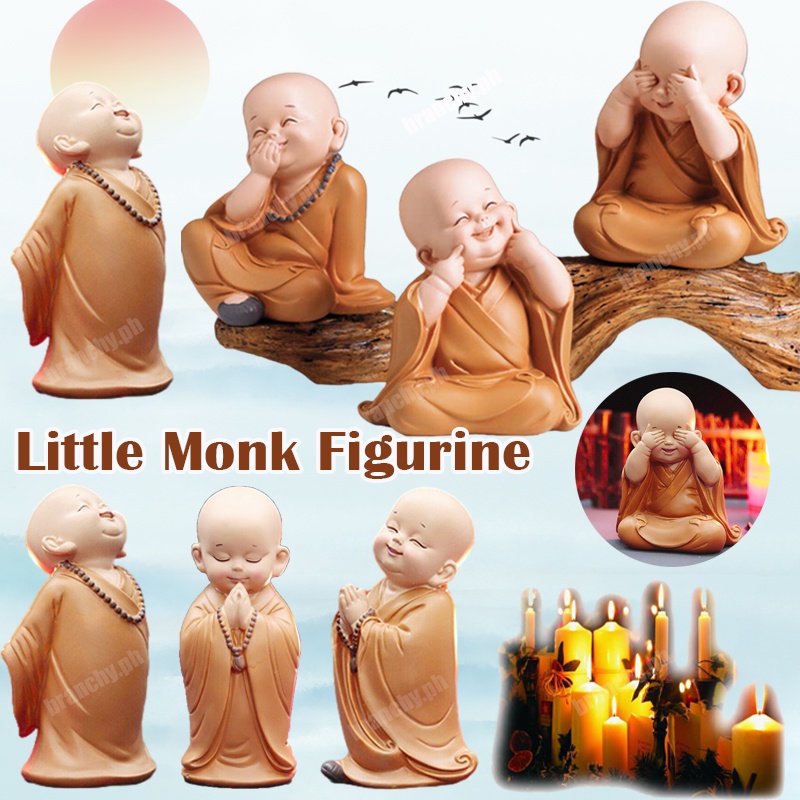 Little Monk Figurine Mini Monk Statue Cute Buddha Monk Statue Adorable ...