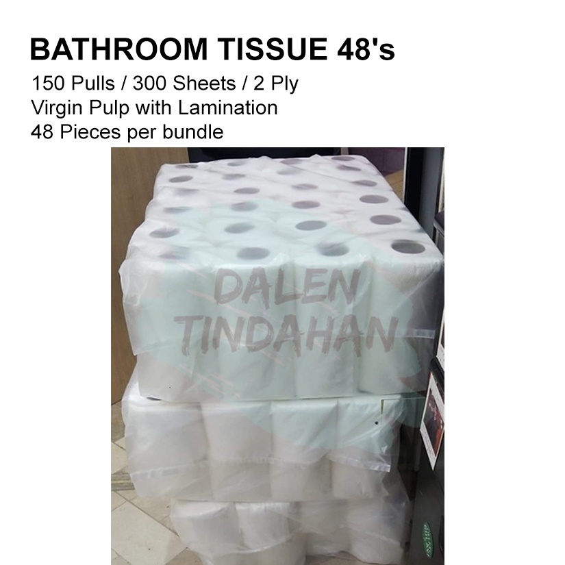 Bathroom Tissue 48's / 150 Pulls / 300 Sheets / 2 Ply / Virgin Pulp ...
