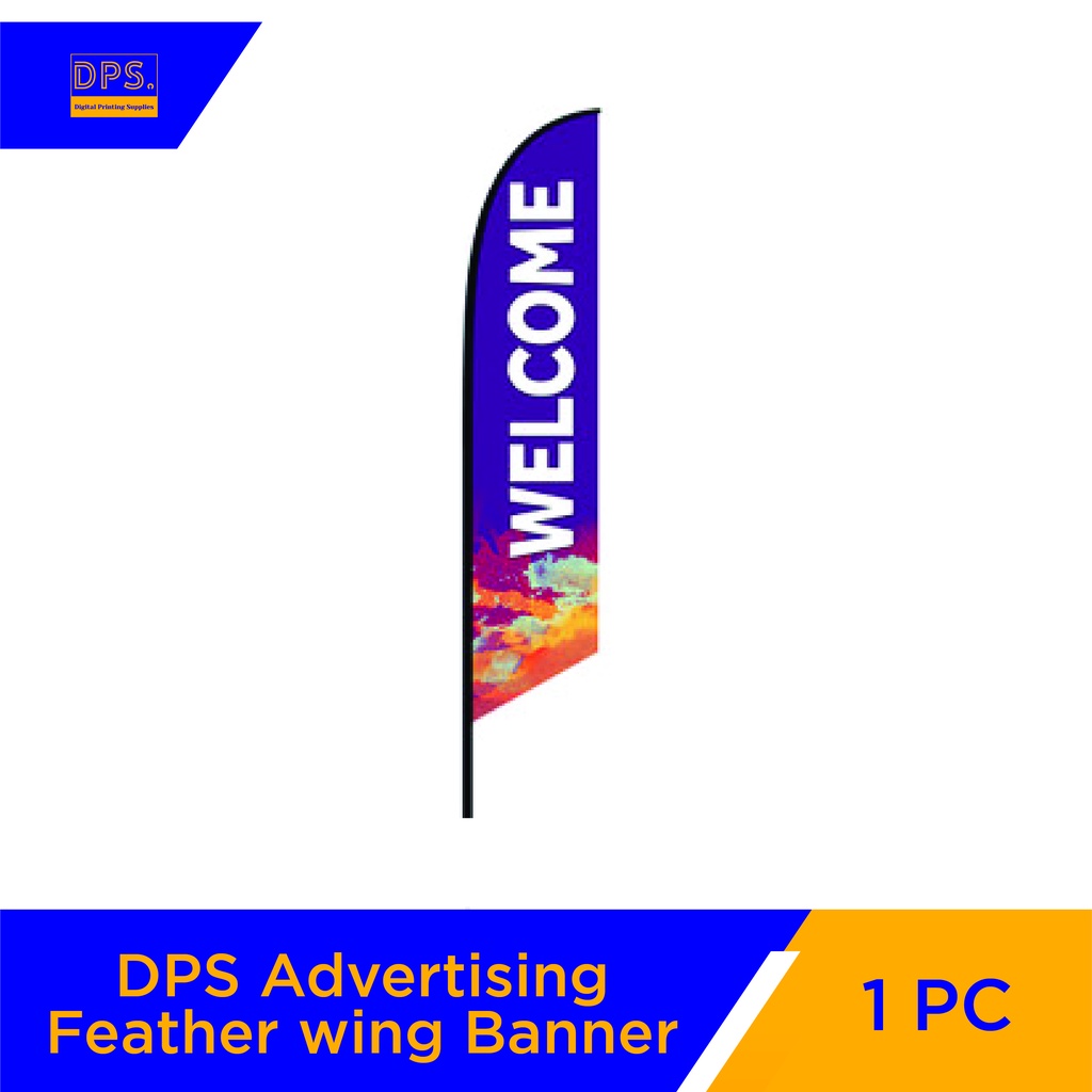DPS Feather Wing Banner l Flag Banners l 8.5ft. Height l Pole and X ...