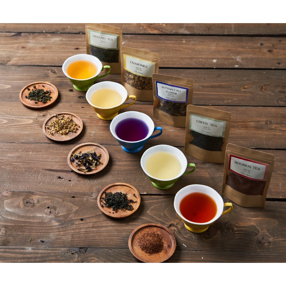 PREMIUM LOOSE TEA SAMPLER PACK, OOLONG, GREEN, CHAMOMILE, BUTTERFLY PEA ...
