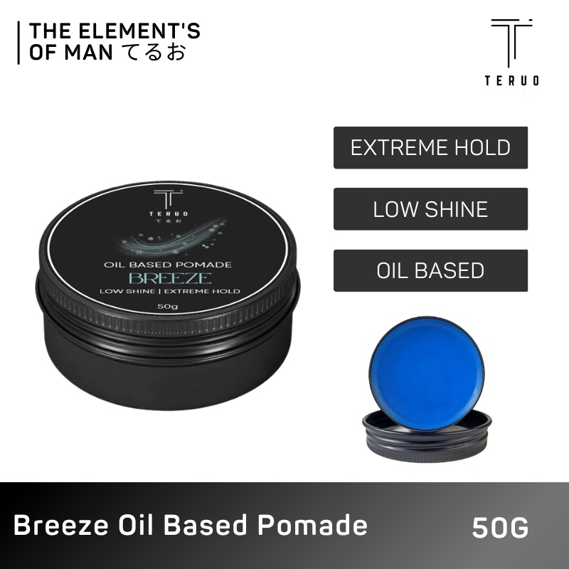 TERUO Hair Pomade 50g Breeze Scent Oil-Based | Low Shine Extreme Hold ...