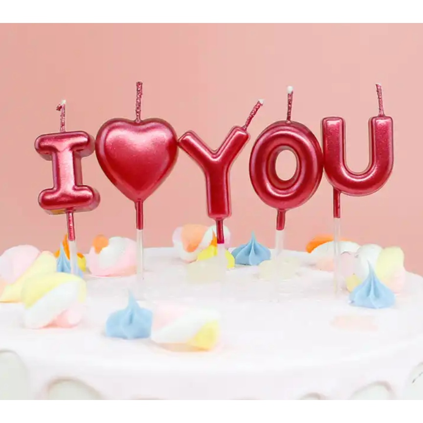 I ♥ YOU Candle (RED) | Shopee Philippines