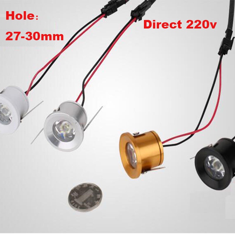 3W Mini Spotlight LED Ceiling Lamp Recessed Downlight Cabinet Lighting ...