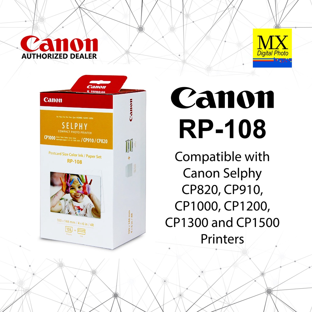 Authentic Canon RP-108 Color Ink and Paper Set - Compatible with ...